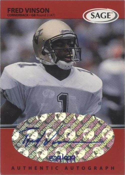 1999 SAGE - Autographs Fred Vinson #A47 Red /999 (AU, RC) for sale ...