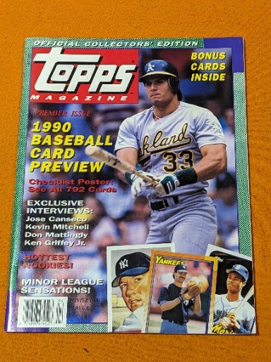 Topps Magazine #1 1990 Premiere Issue & Uncut Baseball Cards Ken ...