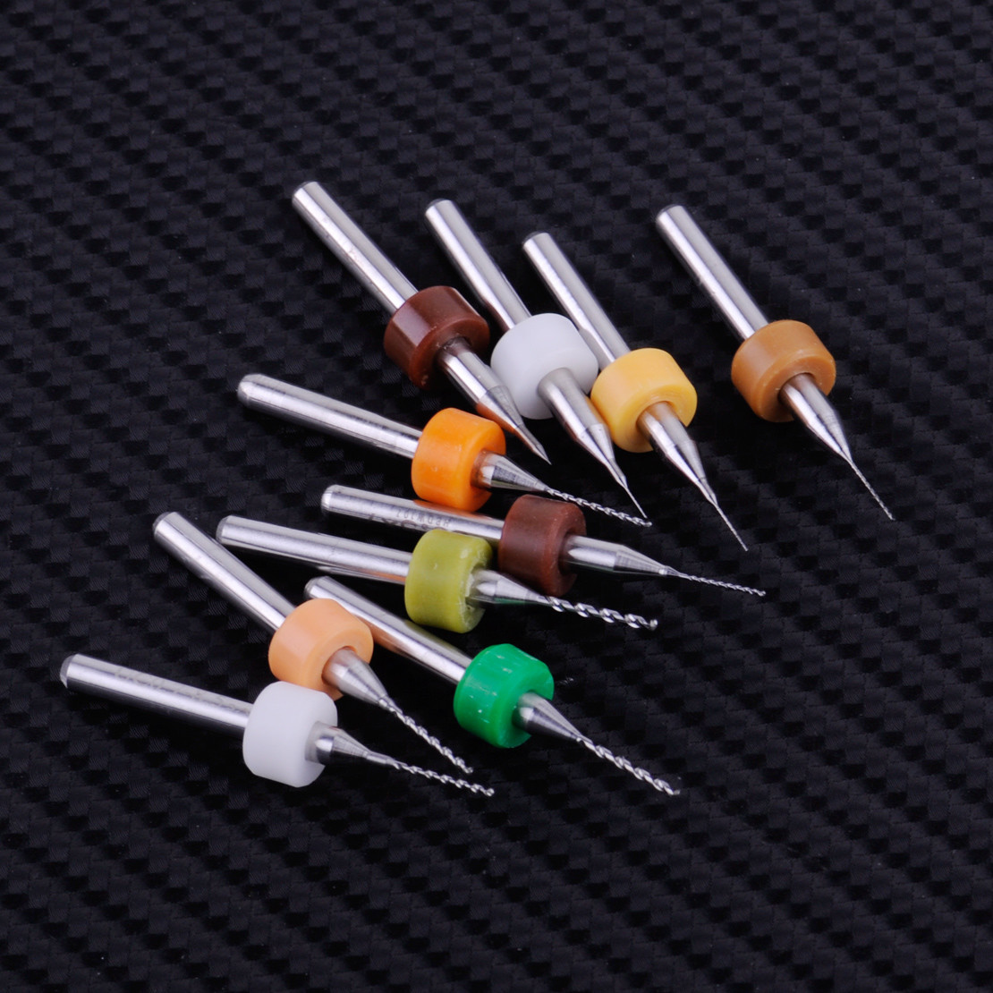 10tlg Carbide Micro Bohrer PCB Platinenbohrer Spiralbohrer Leiterplatte ...
