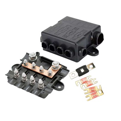 Distribution Terminal Block 5 Pole Bus Bar Fuse Holder Box fr Universal ...