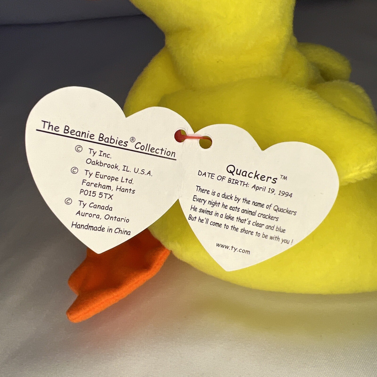 Ty Beanie Babys - Quackers The Duck 6" Plush Toy 8421040247| eBay