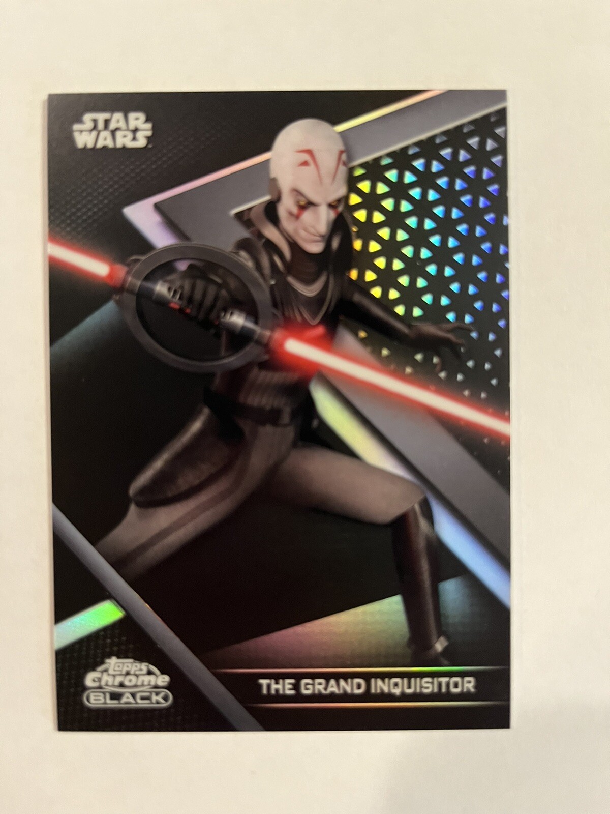 2022 TOPPS CHROME BLACK STAR WARS THE GRAND INQUISITOR BASE REFRACTOR ...