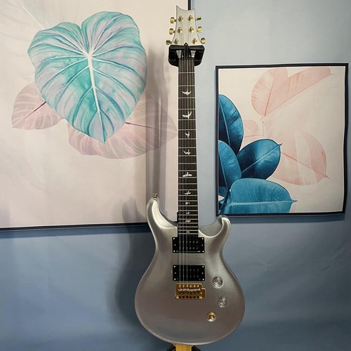 Silver PRS SE 6 Strings Electric Guitar Gold Hardware Tremolo Bridge HH ...