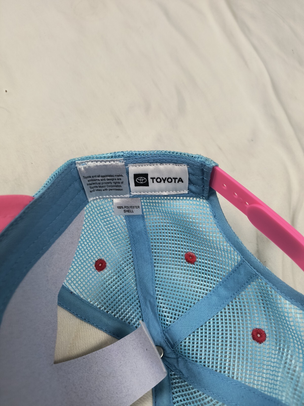 TOYOTA Racing ADJUSTABLE CAP Blue Pink RED Neon Retro Snapback Trucker ...