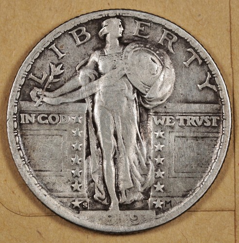 1919-s Standing Liberty Quarter. Sharp Shield. About XF. 195282 | eBay