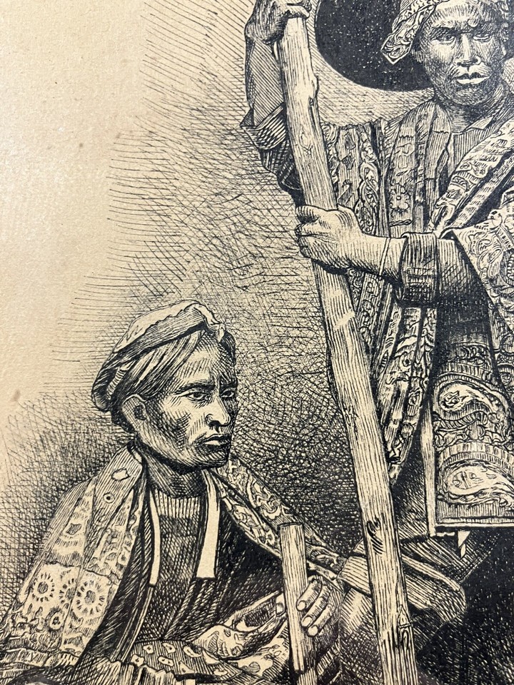 Disegno Antico Inchiostro Firmato Autografato: Pittore Traveller Asia O ...