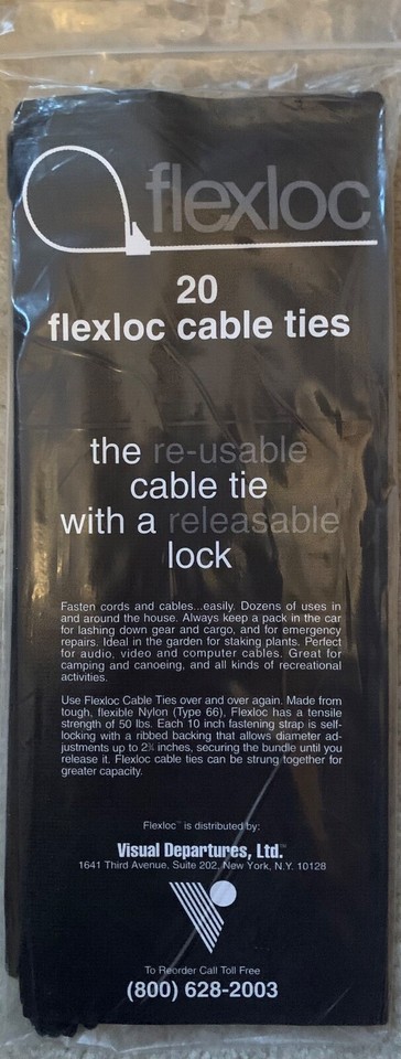 Flexloc Nylon Cable Ties w Releasable Lock, Reusable 10" Strong Zip ...