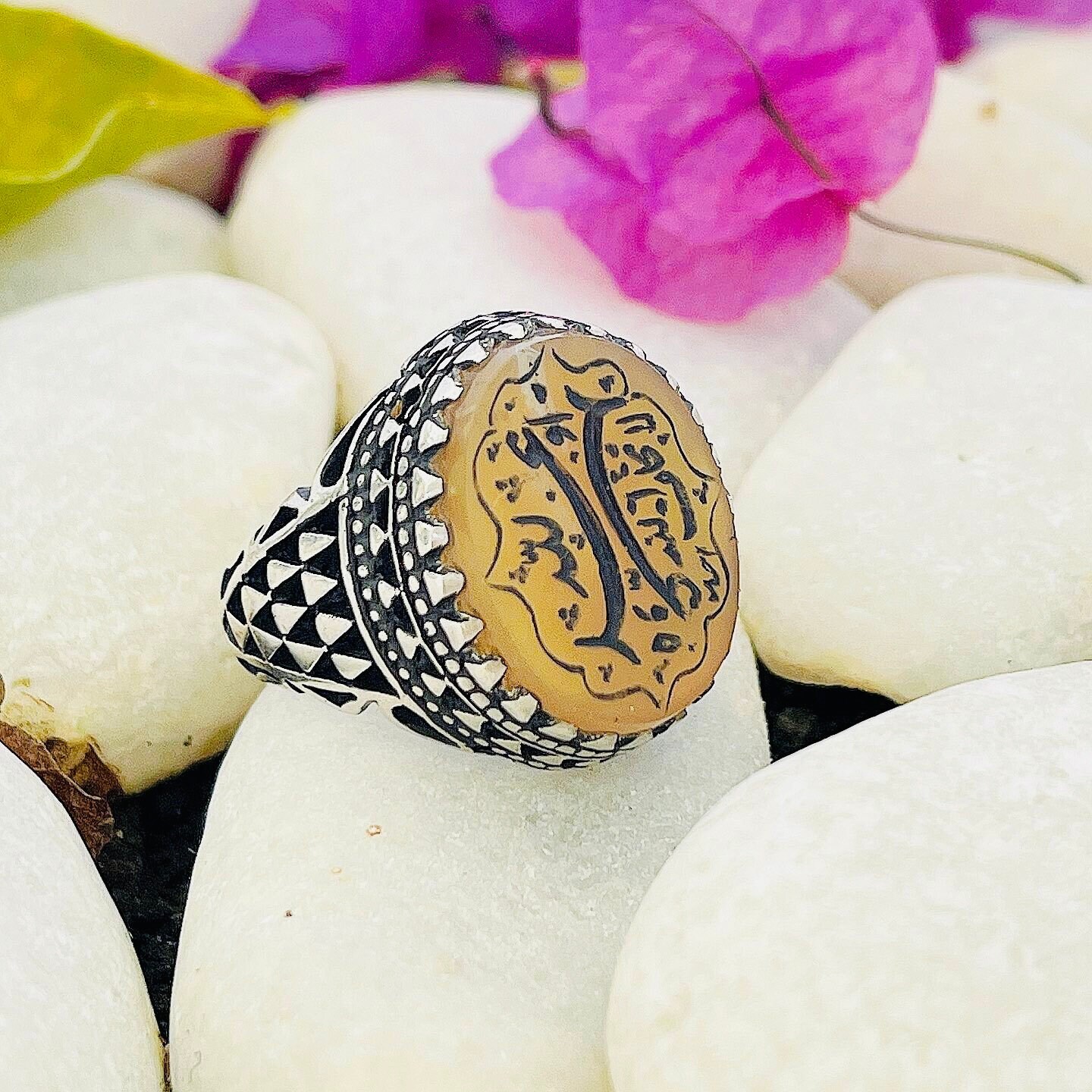 Handmade Arabic Shia Islamic Islam Calligraphy Men Woman Ring Special ...