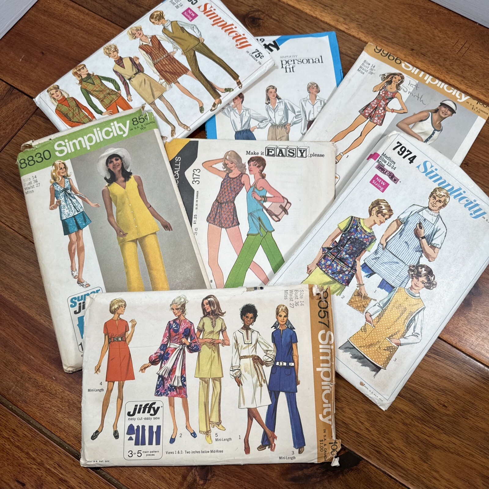 Simplicity McCall's Jiffy Sewing Patterns 7 Lot Vintage 1971 1972 Uncut ...