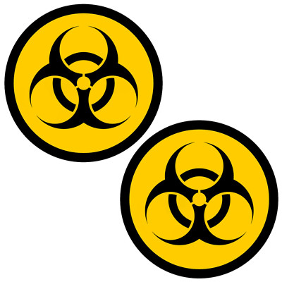 2x Biohazard Waste Symbol Apocalypse Stickers 3inch Laptop Skin Bumper ...