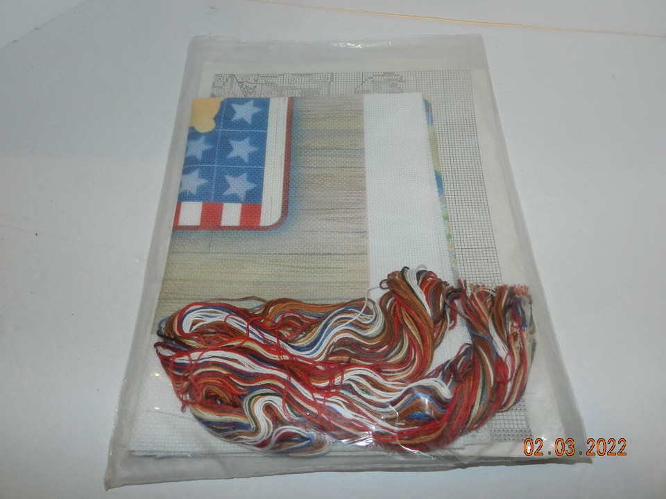 All American Bears Counted Cross Stitch Kit USA Patriotic teddy flags ...