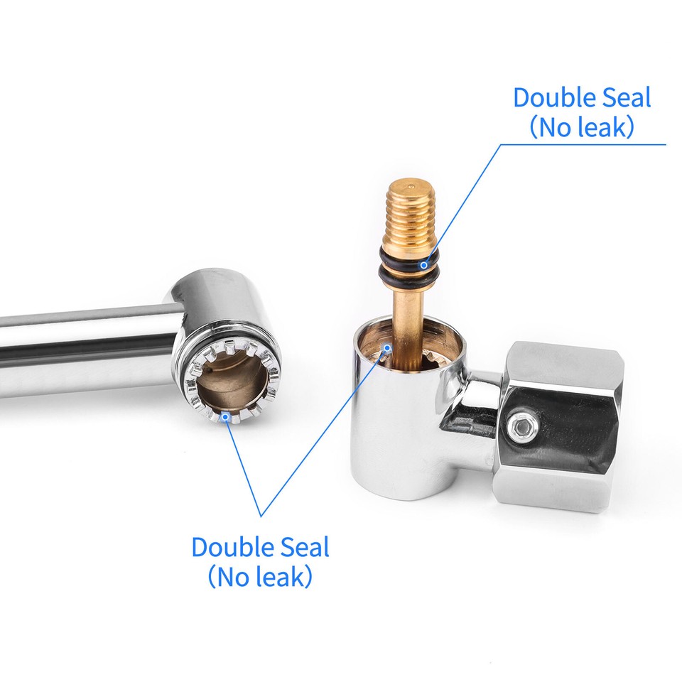 11" Solid Brass Shower Head Extension Arm with Lock Joints Adjustable ...