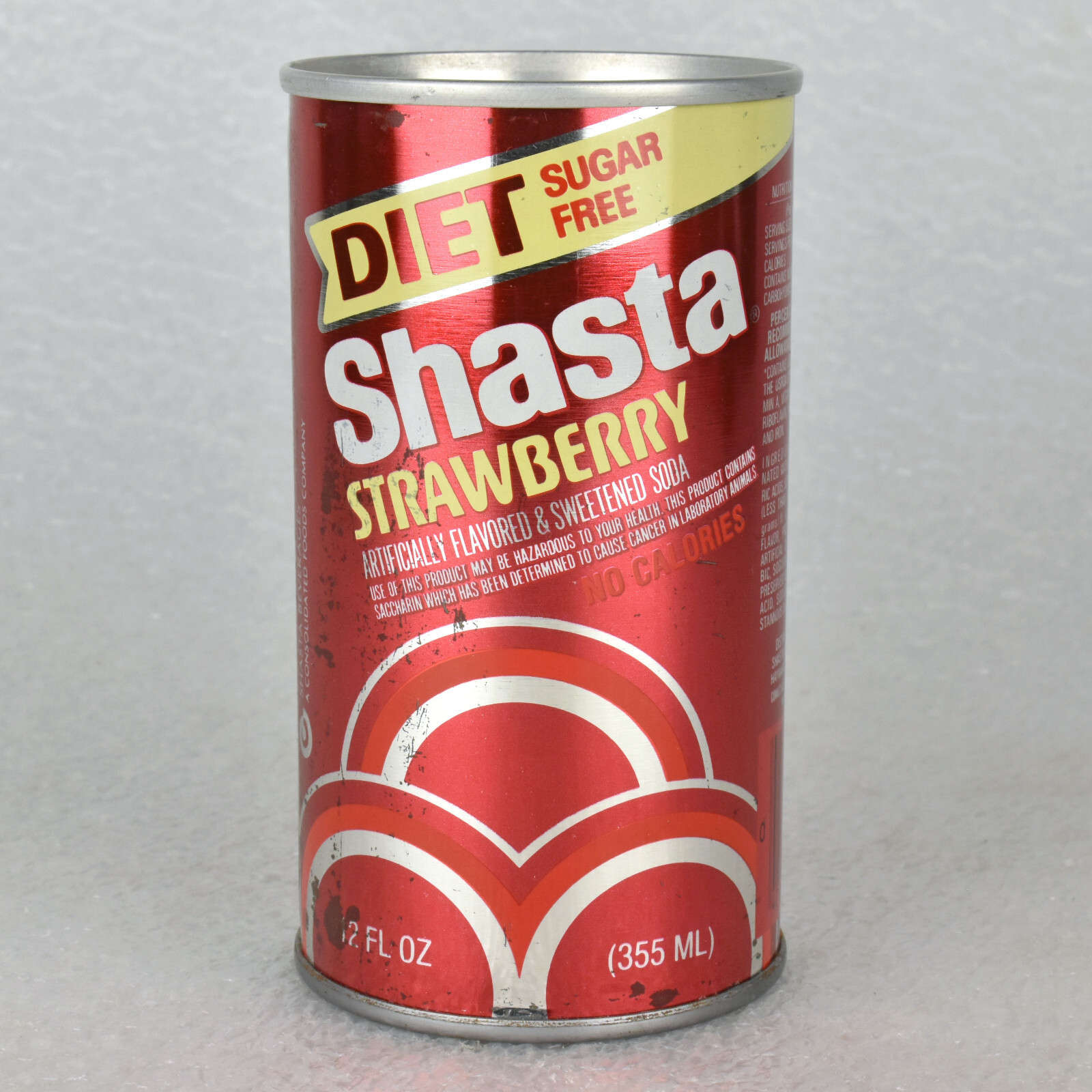 VTG 1970s Shasta Diet Strawberry Soda Pop Can 12oz Straight Steel ...