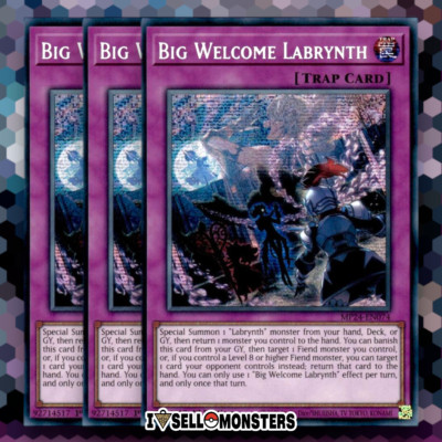Yu-Gi-Oh! TCG 3x Big Welcome Labrynth MP24-EN074 x3 PRISM YUGIOH! | eBay