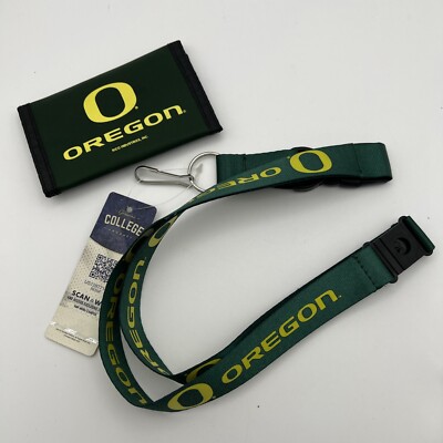 NCAA Oregon Ducks Green Breakaway Lanyard Keychain And Wallet NWT | eBay