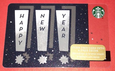 STARBUCKS US GIFT CARD "HAPPY NEW YEAR TAPS " 2015 NO VALUE 48 SERIES ...