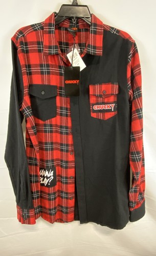 Hot Topic Red Button-Up - Size Small | eBay