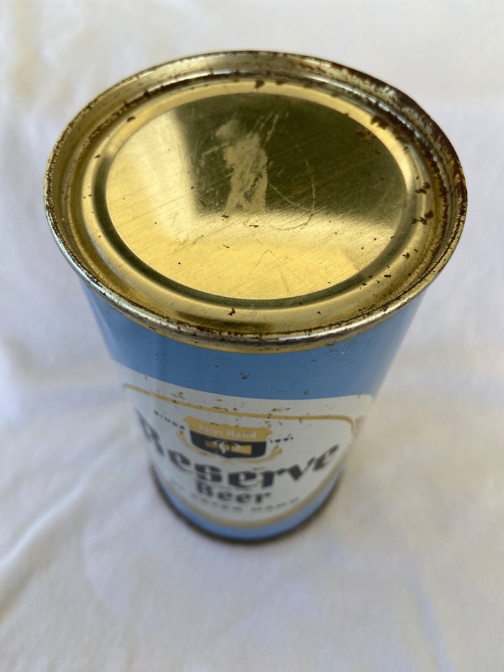 FLAT TOP BEER CAN EMPTY RESERVE BY PETER HAND 113-34 CHICAGO ILLINOIS ...