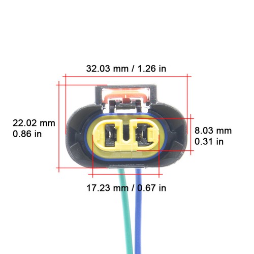 Low beam headlights connector Dodge Journey. 2009-2019. H11. L0000H11 ...