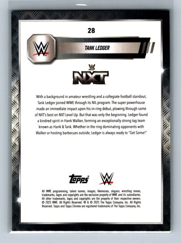 2025 Topps Chrome WWE Tank Ledger Green /99 | eBay