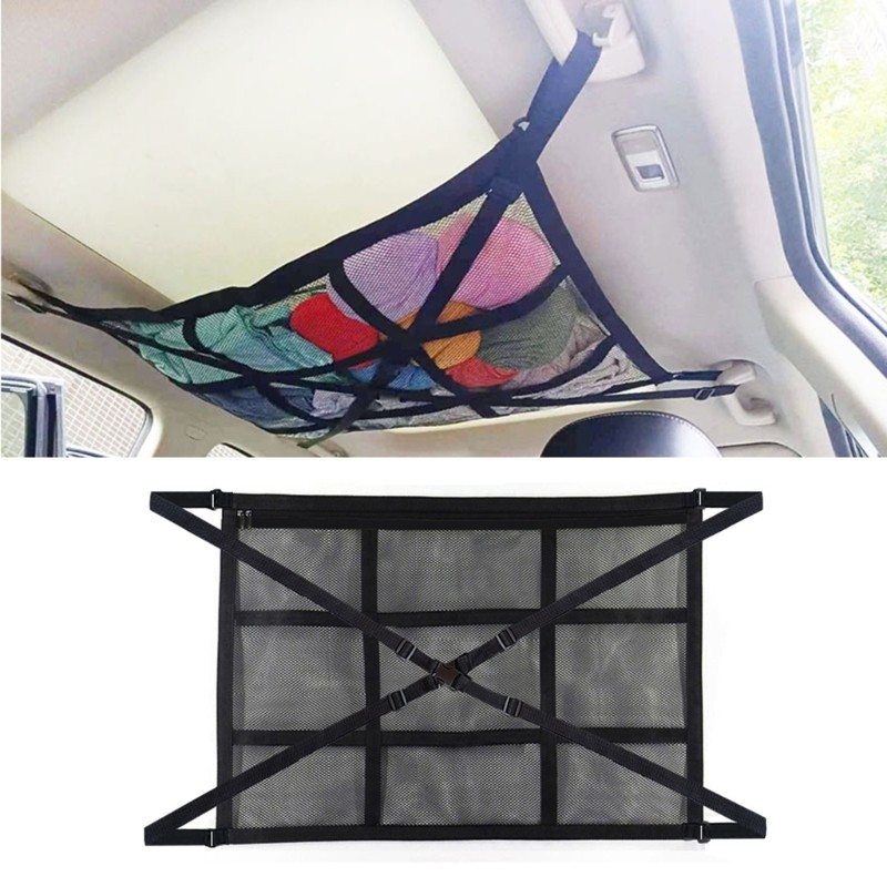 Universal Mesh Bag Car Ceiling Cargo Net Pocket Car Roof Luggage ...