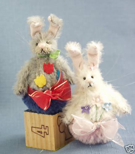 DEB CANHAM "MALLOW BUNNY" LITTLE GIRL BUNNY MOHAIR DRESSED AS AN EASTER ...