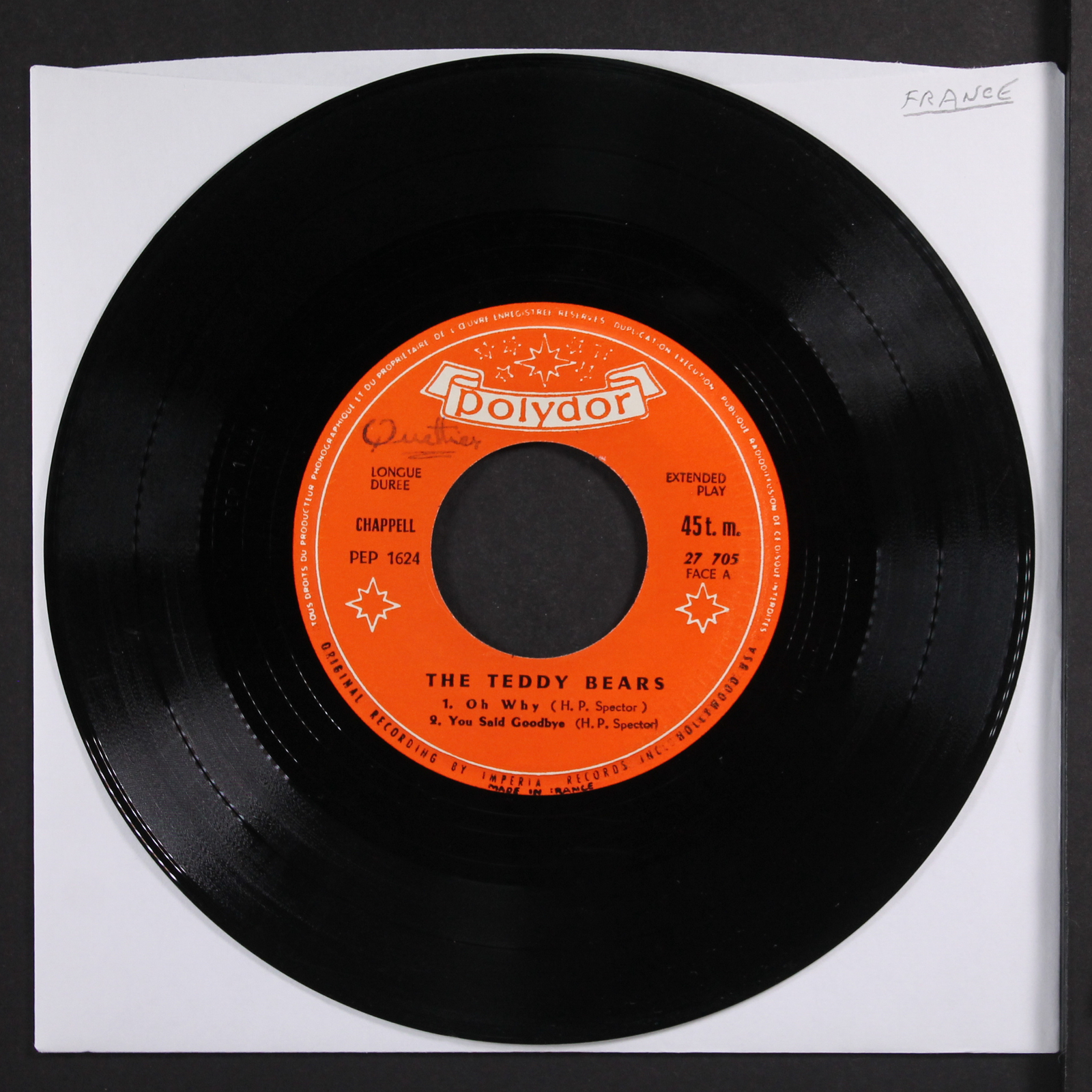 TEDDY BEARS: oh why / +3 POLYDOR 7" Single 45 RPM France | eBay