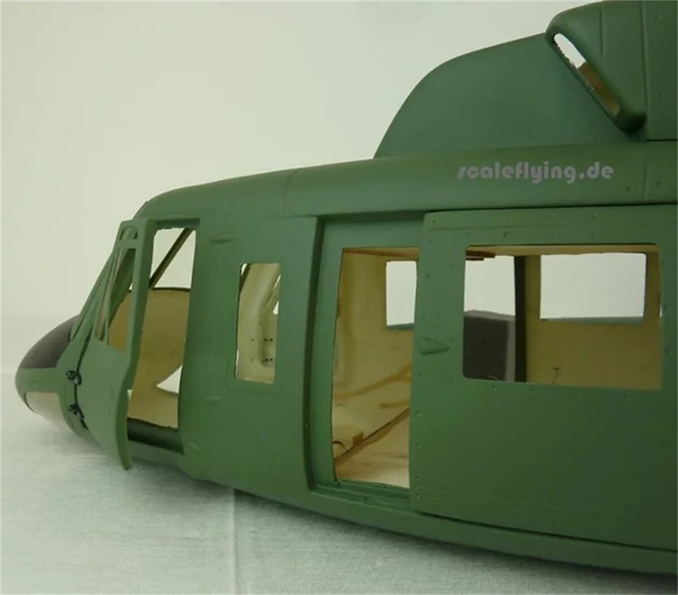 Military 500 UH-1N RC Helicopter Fuselage 500 Size Military Painting ...