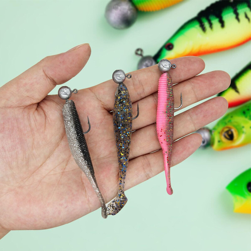 50Pc Lead Jig Heads Fishing Hook Ned Rig Jig Head Crappie Bass Trout ...