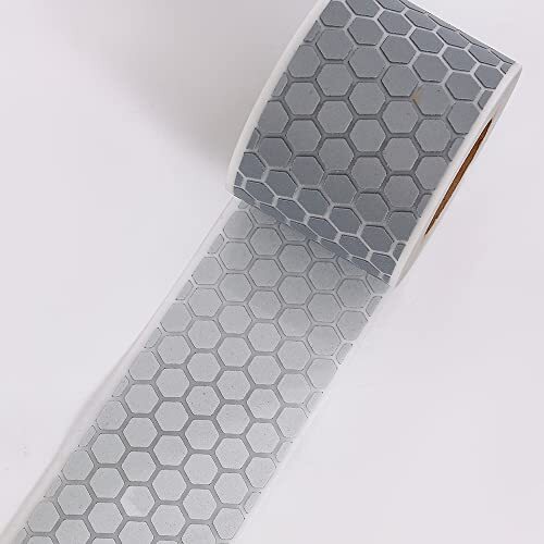 NOZUONO High Visibility Iron On Silver Reflective Heat 1 Inch x 10 Yard ...