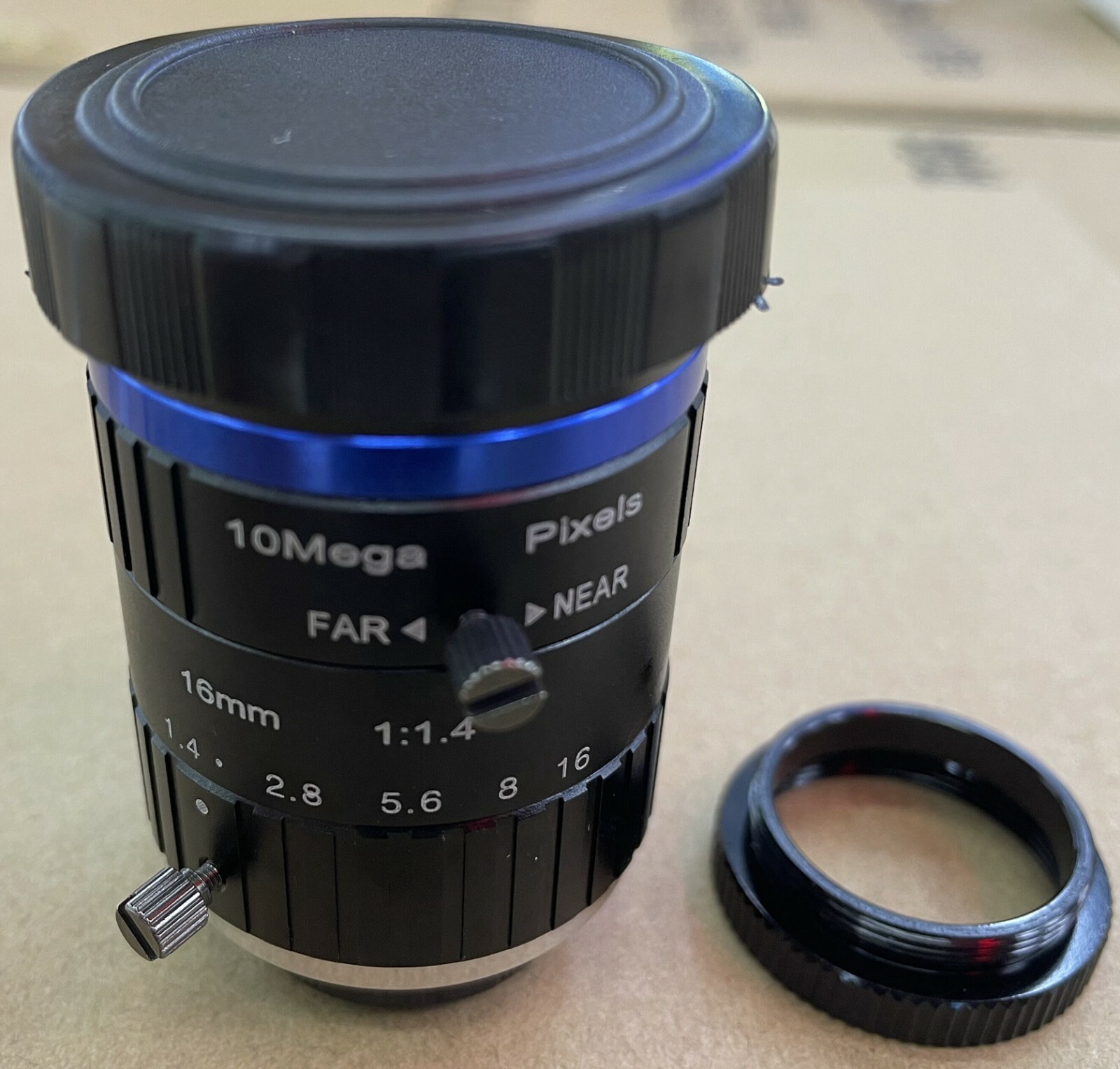 Camera Lens 10M Pixels Focal Length 16MM F1.4-F16 FOV 43°x33° C Mount 1 ...