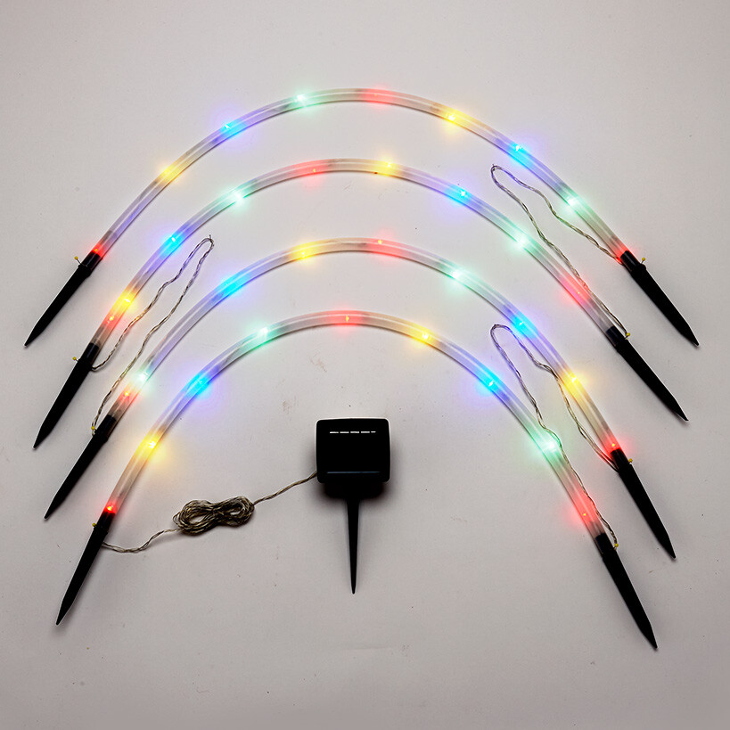 Solar LED ARCHES 4 Pk Garden Yard Sidewalk Pathway Lawn Outdoor ...