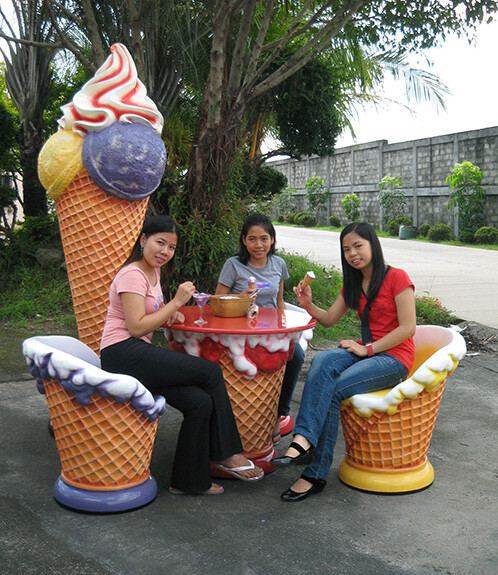 Ice Cream Chair - Strawberry Ice Cream Chair - Restaurant Decor ...