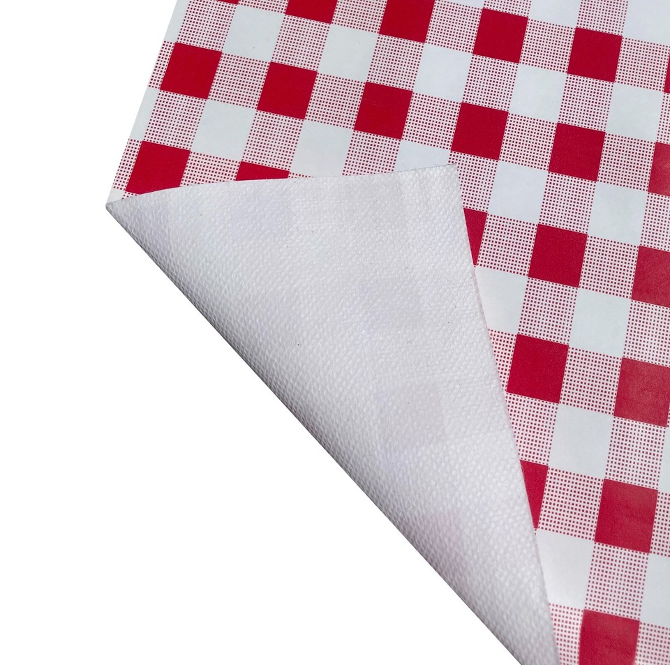 Red Plaid Premium Plastic Vinyl Table Cover Tablecloth Protector - Sold ...