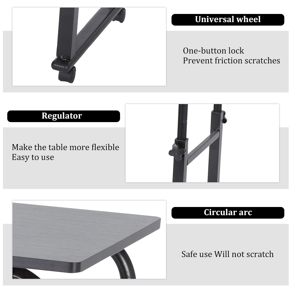 Multifunction Adjustable Over Bed Computer Table Desk W/Storage ...