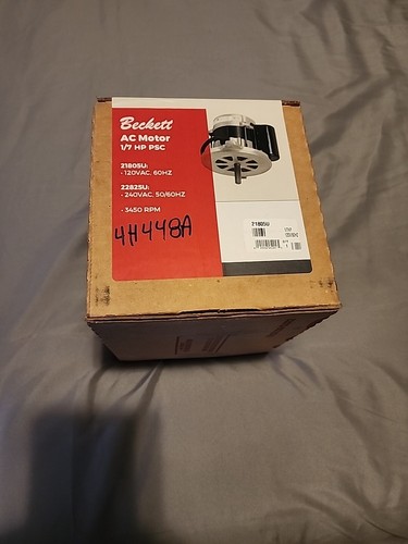 BECKETT BURNER MOTOR AF/AFG/CF375 1/7HP 3450 RPM 120V 21805U BRAND NEW ...