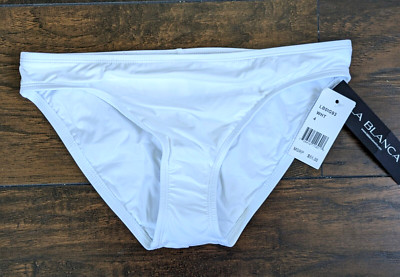 NWT La Blanca Sz 4 Women Island Goddess Hipster Bikini Bottom White | eBay