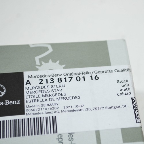 NEW MERCEDES BENZ E W212 REAR TRUNK LID EMBLEM BADGE A2138170116 OEM NO ...