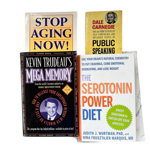 The Serotonin Power Diet MEGA MEMORY Stop Aging Now Dale Carnegie PUBLIC SPEAKIN | eBay