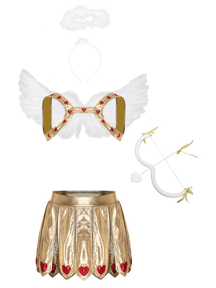 Mens Adult Cupid Costume Valentines Day Cupid Toga Party Outfits Set ...