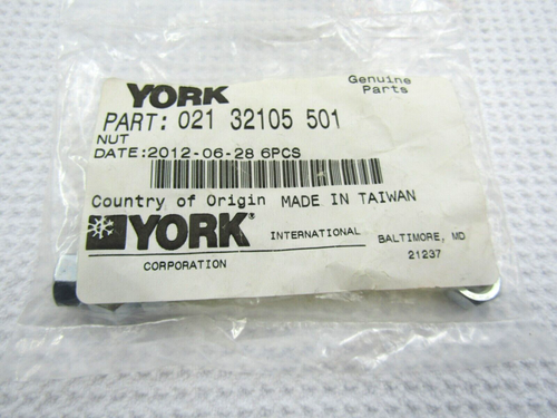 YORK JOHNSON CONTROLS 021-32105-501 NUT PACK/5 | eBay