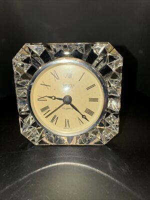 MIKASA Crystal Square Quartz Desk Clock Made In Germany | eBay