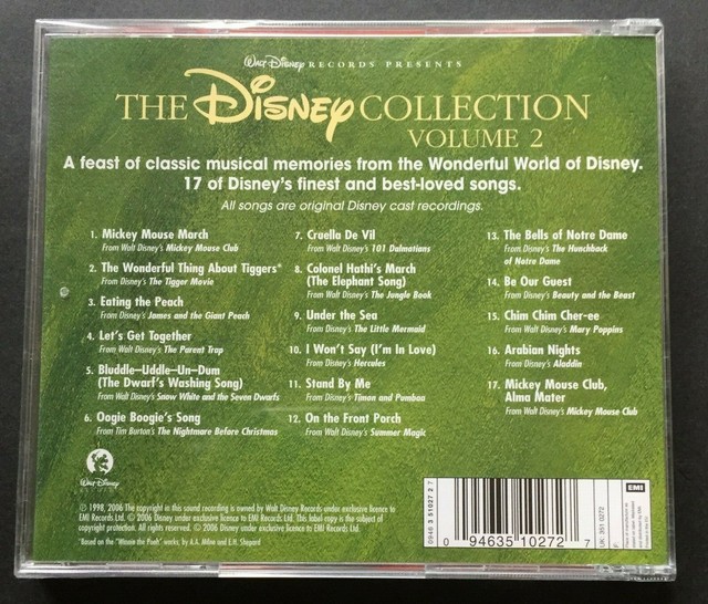 The Disney Collection, Vol. 2 [UK 2006] by Disney (CD, 1990) for sale ...
