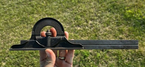 VTG L.S. STARRETT NO. 490 W/ COMBINATION SQUARE PROTRACTOR HEAD ...