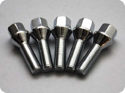 20 Pc BMW Chrome Extended Lug Bolts Nuts Set 14m x 1.50 (48mm Shank ...