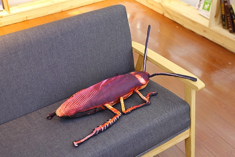 NEW 21" Funny Huge Fake Cockroach Stuffed Plush Toy Insect Halloween ...