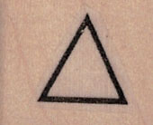 Triangle 1 x 3/4" Rubber Stamp, Shape Stamp, Tiny Stamp | eBay