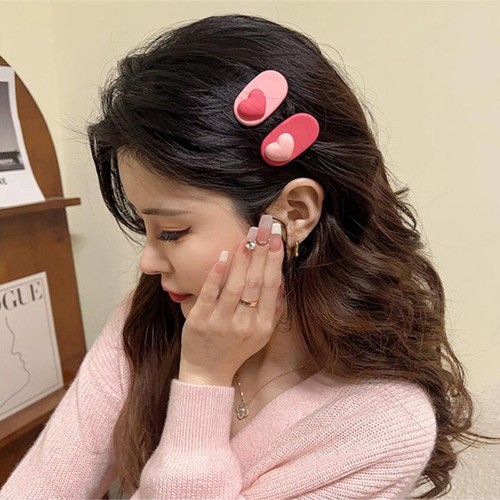 1/2/3PCS Korean Style Pink Cute Hair Clip Bow Flower Heart Ice Cream ...