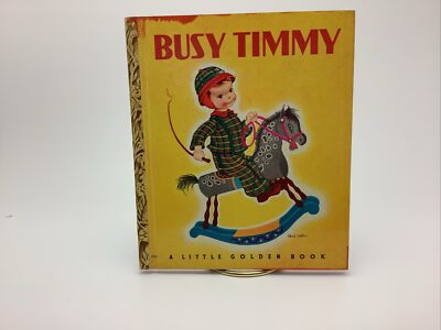 Vintage Little Golden Book Busy Timmy 1948 Early "E" Edition Eloise ...