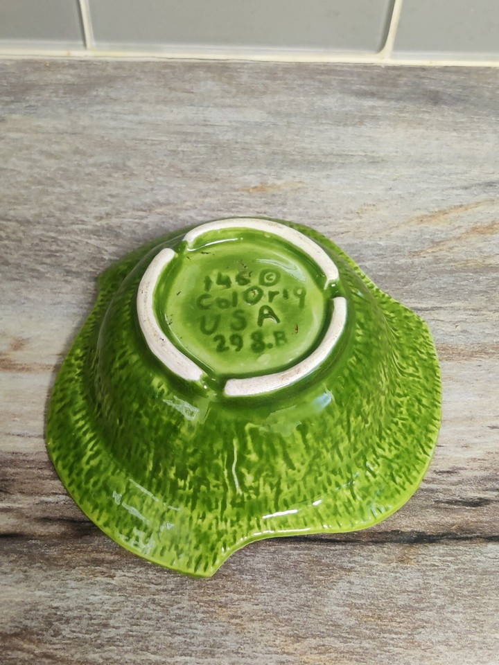 Vintage CAL ORIG USA #146 298B DIP BOWL ART POTTERY Ceramic Green | eBay